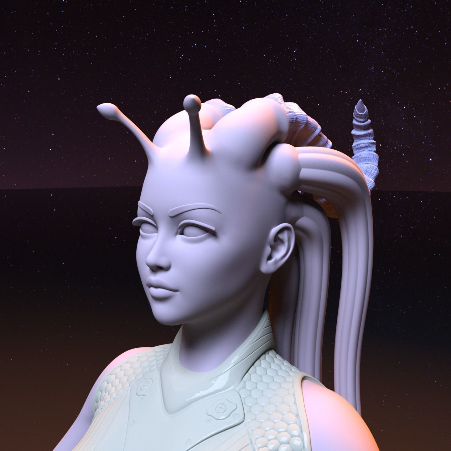 Mantis Queen - Galactic queen 3D model 3D printable | CGTrader