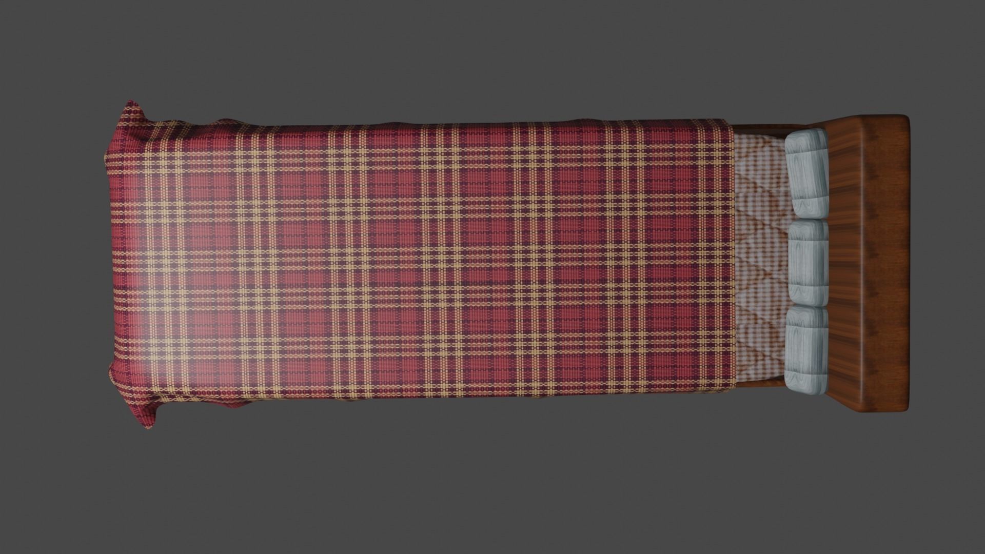 Bed with and without texture 3D model animated | CGTrader