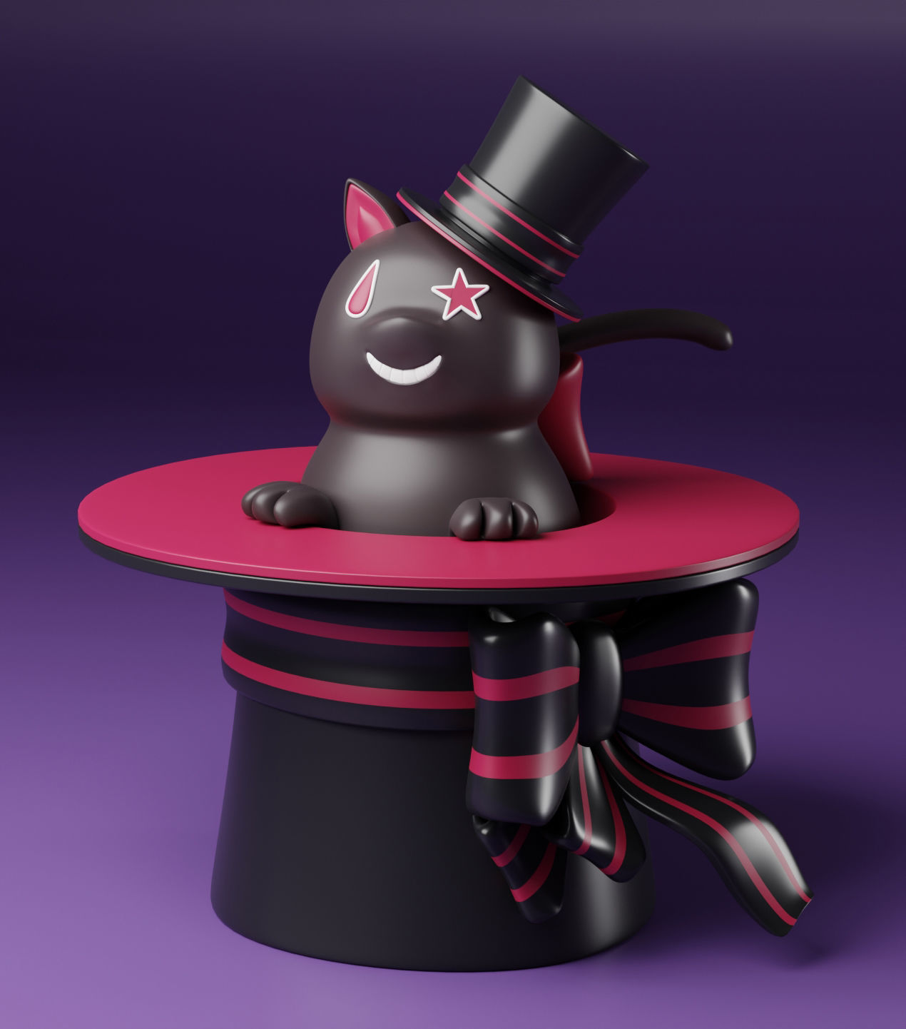 LYNEY CAT IN THE HAT JEWELRY BOX GENSHIN IMPACT 3D model 3D printable ...