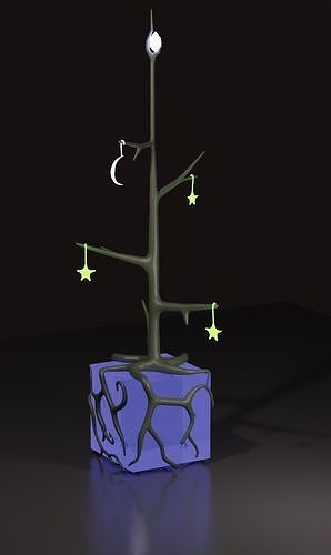 Christmas tree art design 3d free 3D model | CGTrader