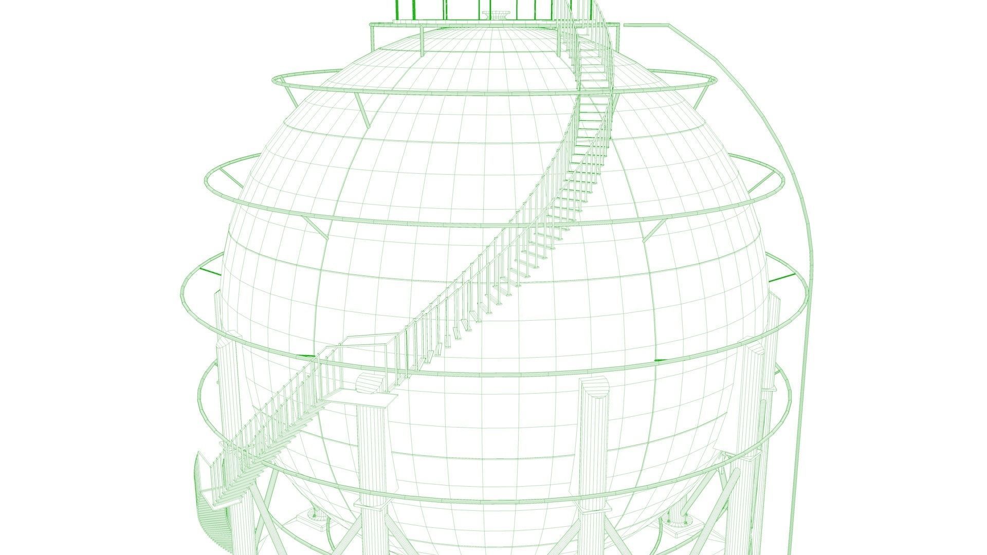 Sphere Tank 3D Model 3D model | CGTrader