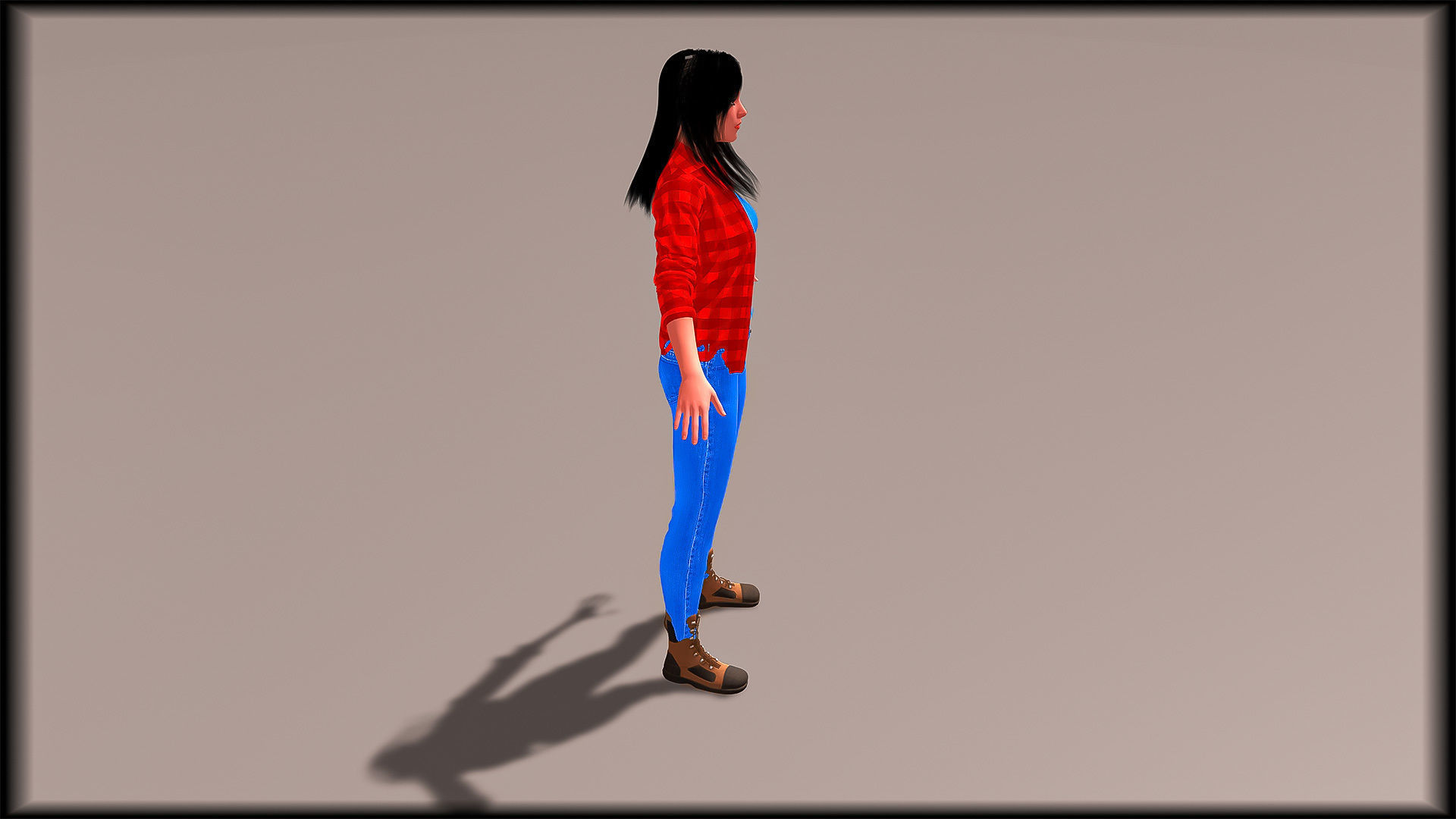 3D model Gangster Lady rigged VR / AR / low-poly | CGTrader