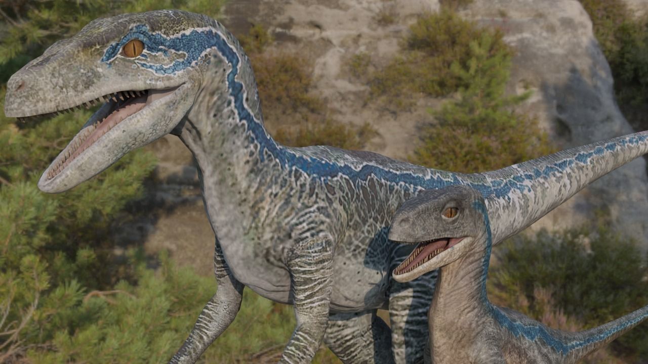 Blue and Beta Raptors Jurassic Park 3D model | CGTrader
