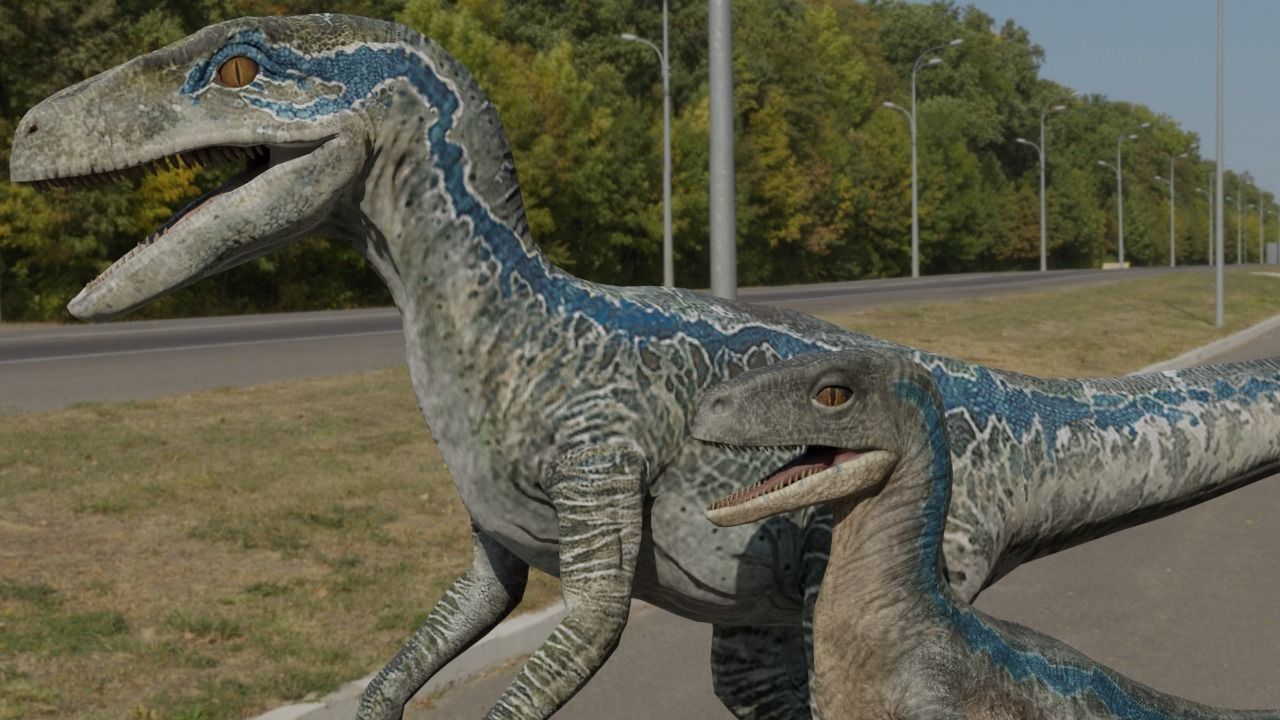 Blue and Beta Raptors Jurassic Park 3D model | CGTrader