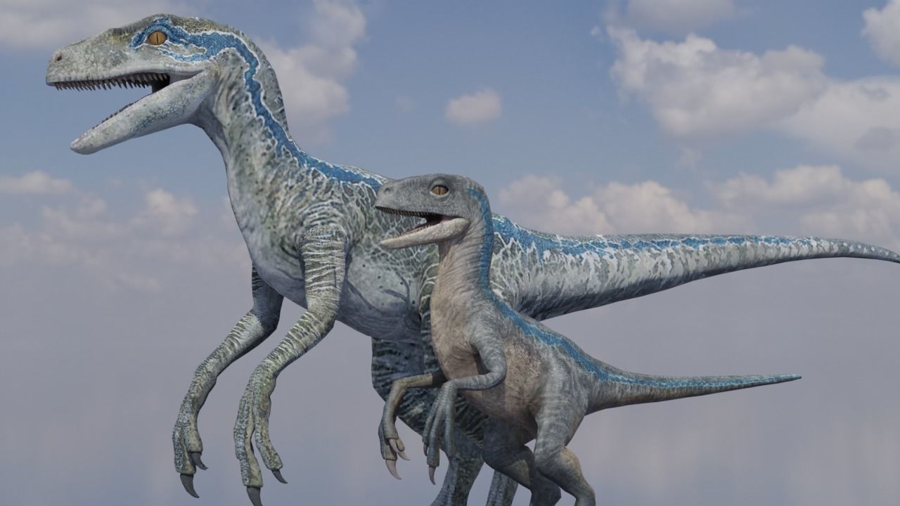 Blue and Beta Raptors Jurassic Park 3D model | CGTrader