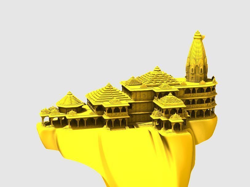 Ram Mandir - Ram Temple Signet Ring For 3D Print 3D model 3D printable ...