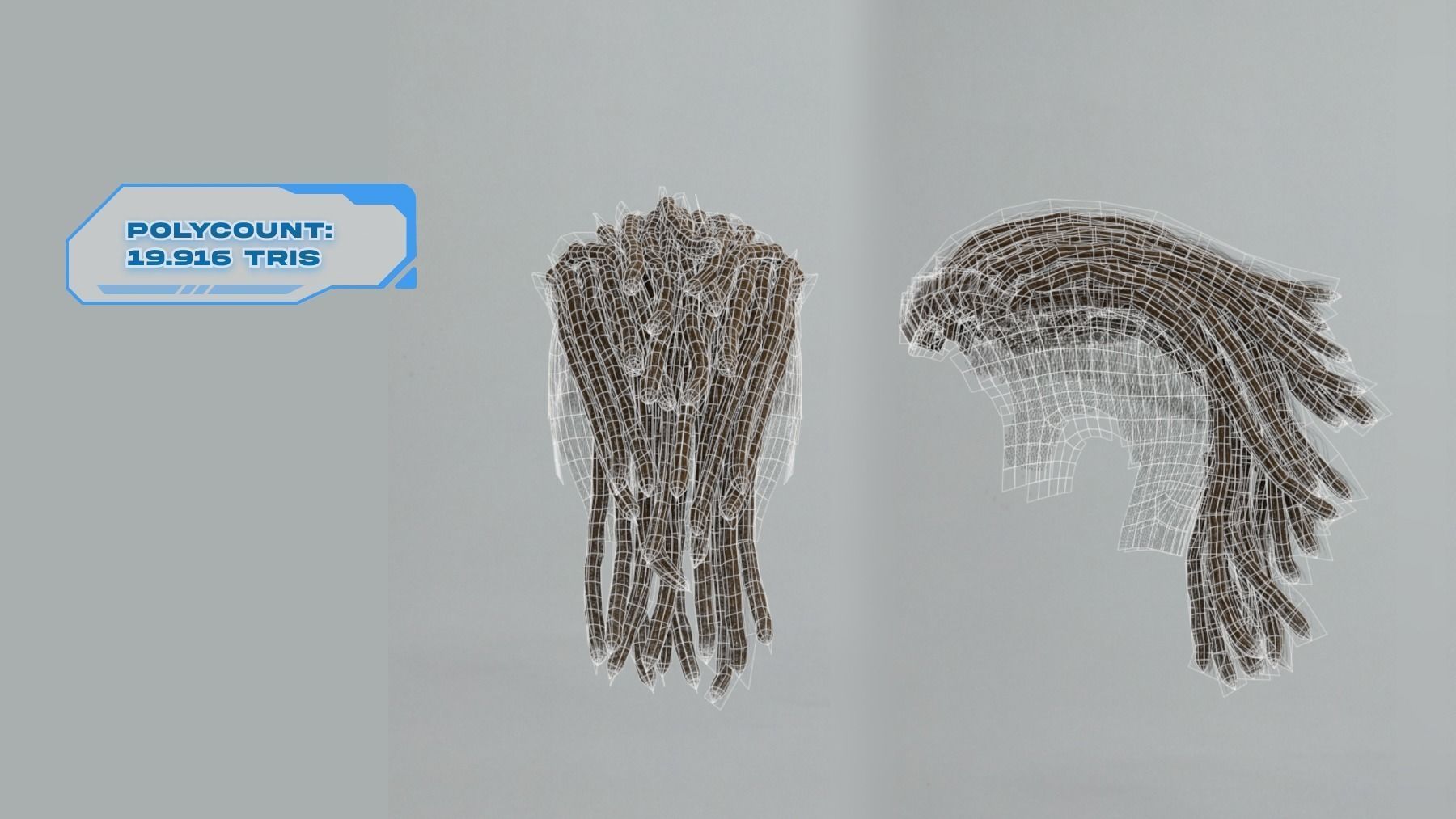 3D model Realtime game ready men dreadlocks hairstyle dreads male hair VR / AR / low-poly | CGTrader