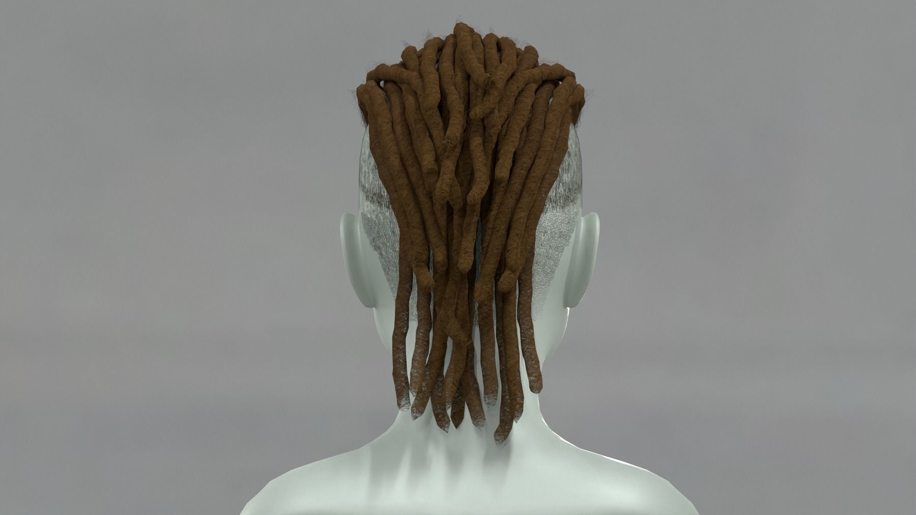 3D model Realtime game ready men dreadlocks hairstyle dreads male hair ...