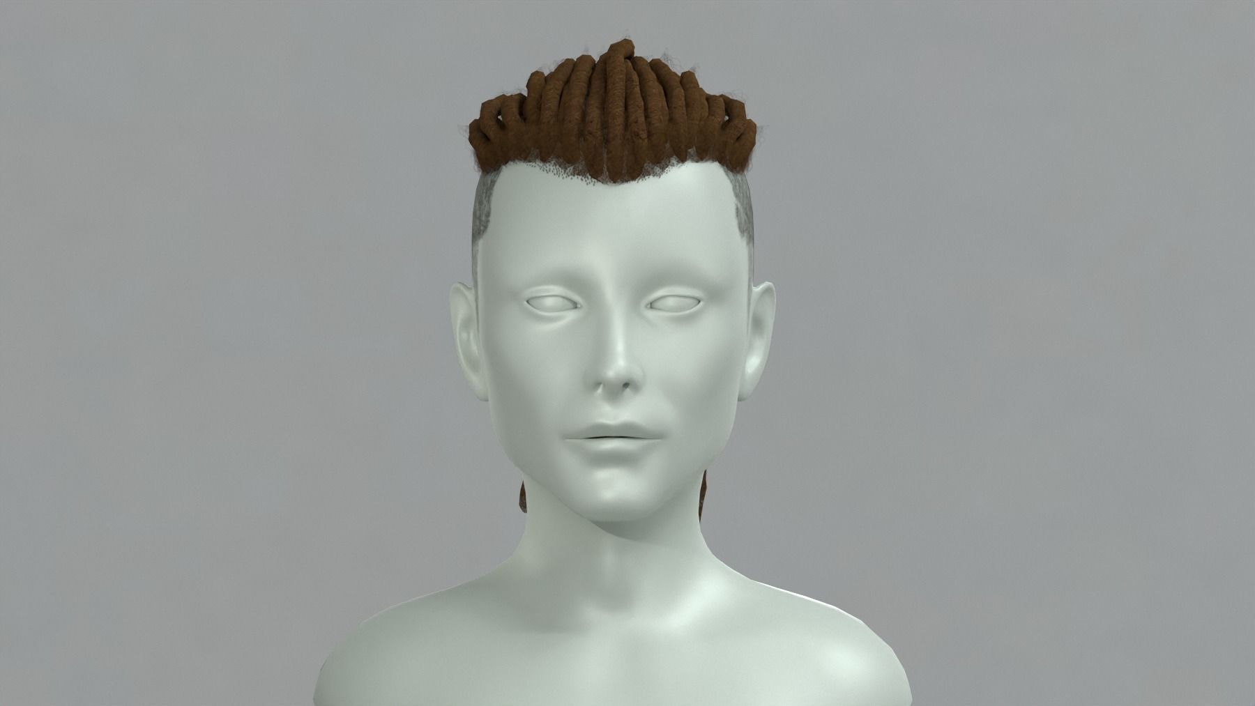 3D model Realtime game ready men dreadlocks hairstyle dreads male hair ...
