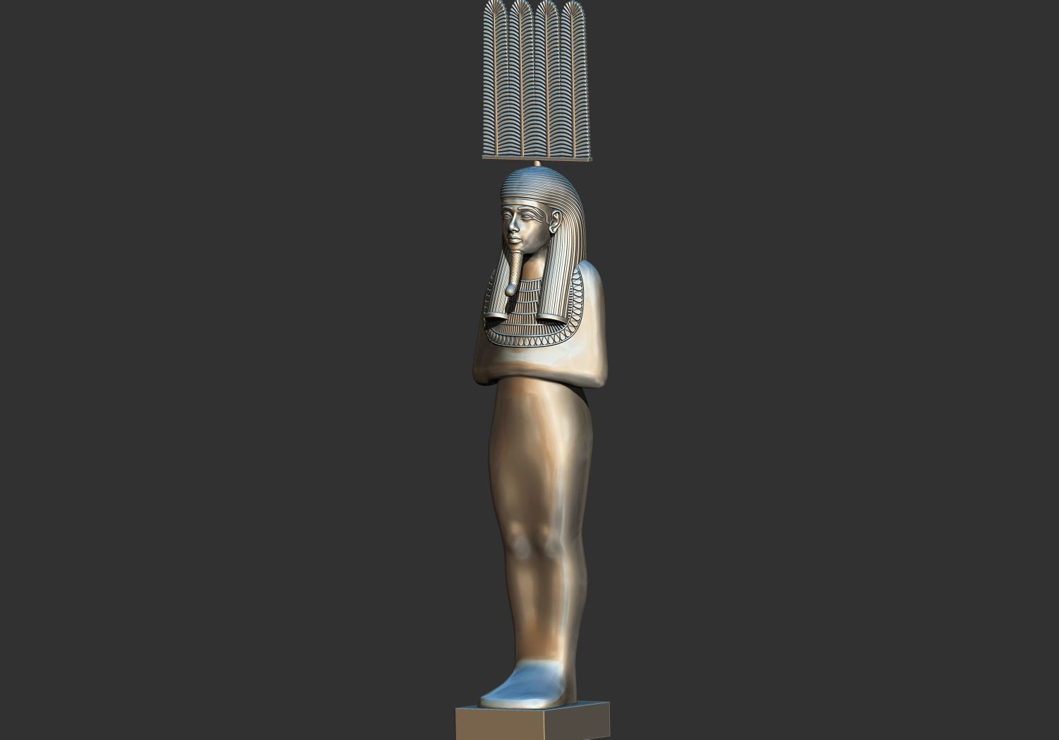 Tutankhamun Shabti Shu Merit Amun Statue 3D Printable model 3D model 3D ...