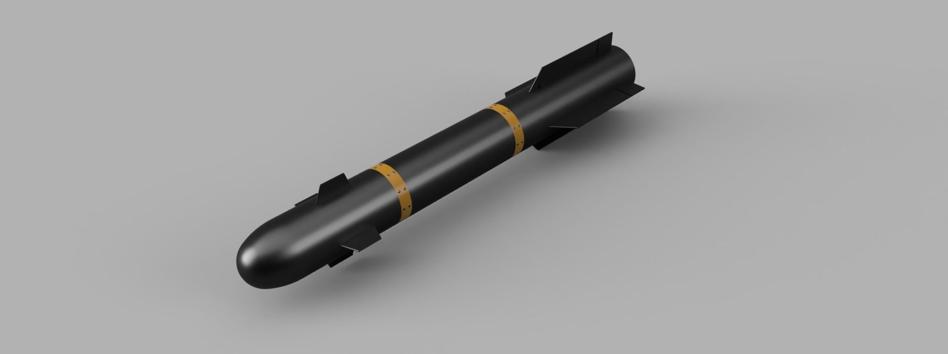 Hellfire missile without IR seaker head 3D model | CGTrader