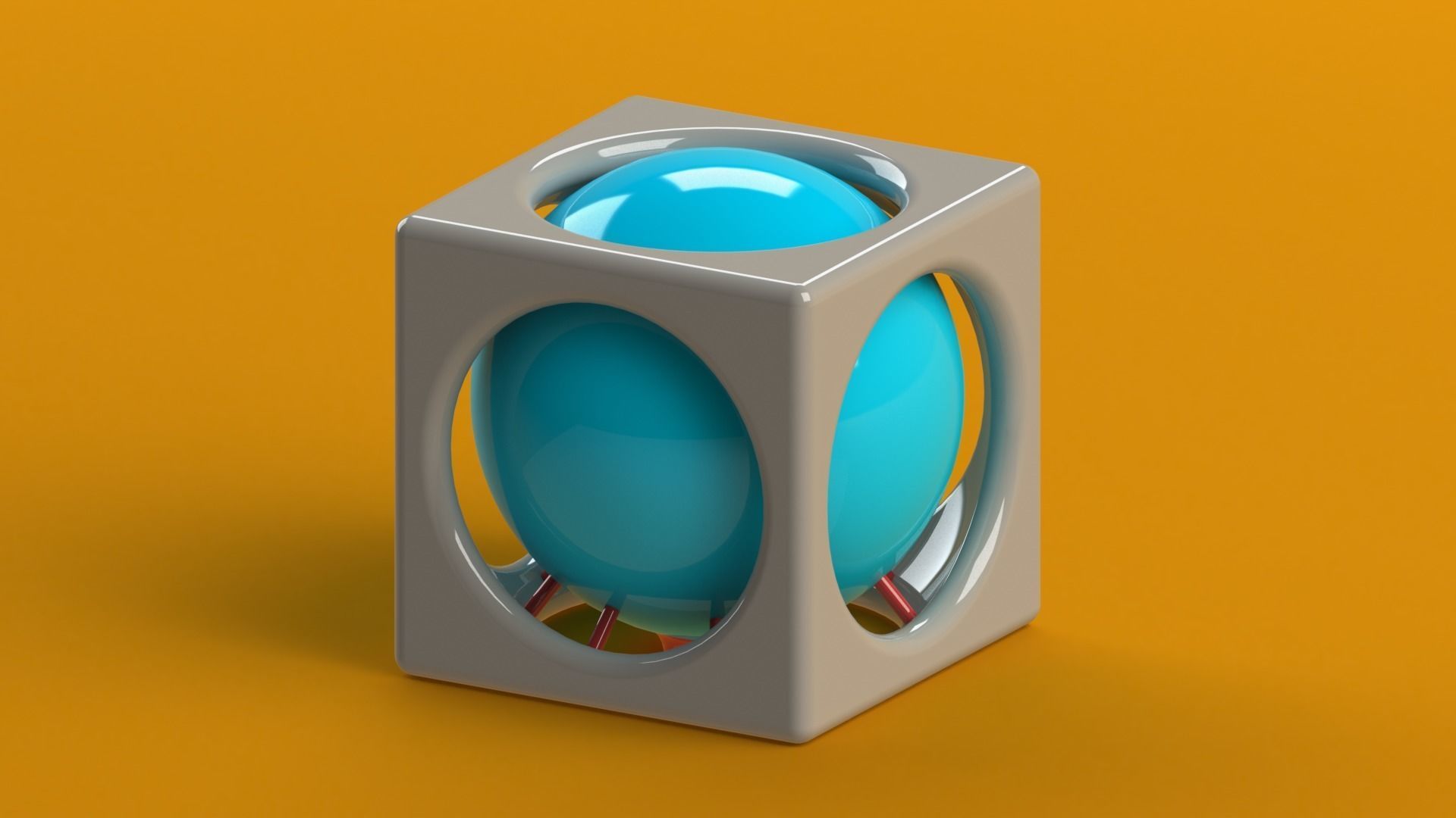 Cube Sphere 3D model 3D printable | CGTrader