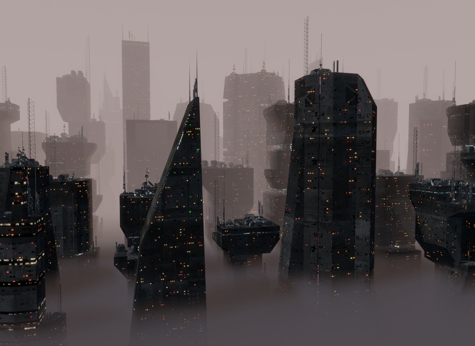 Alien Planet Sci-Fi Fantasy City 3D model | CGTrader