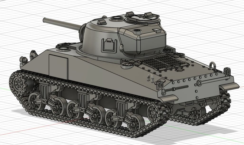 M4A2 Sherman 3D model 3D printable | CGTrader