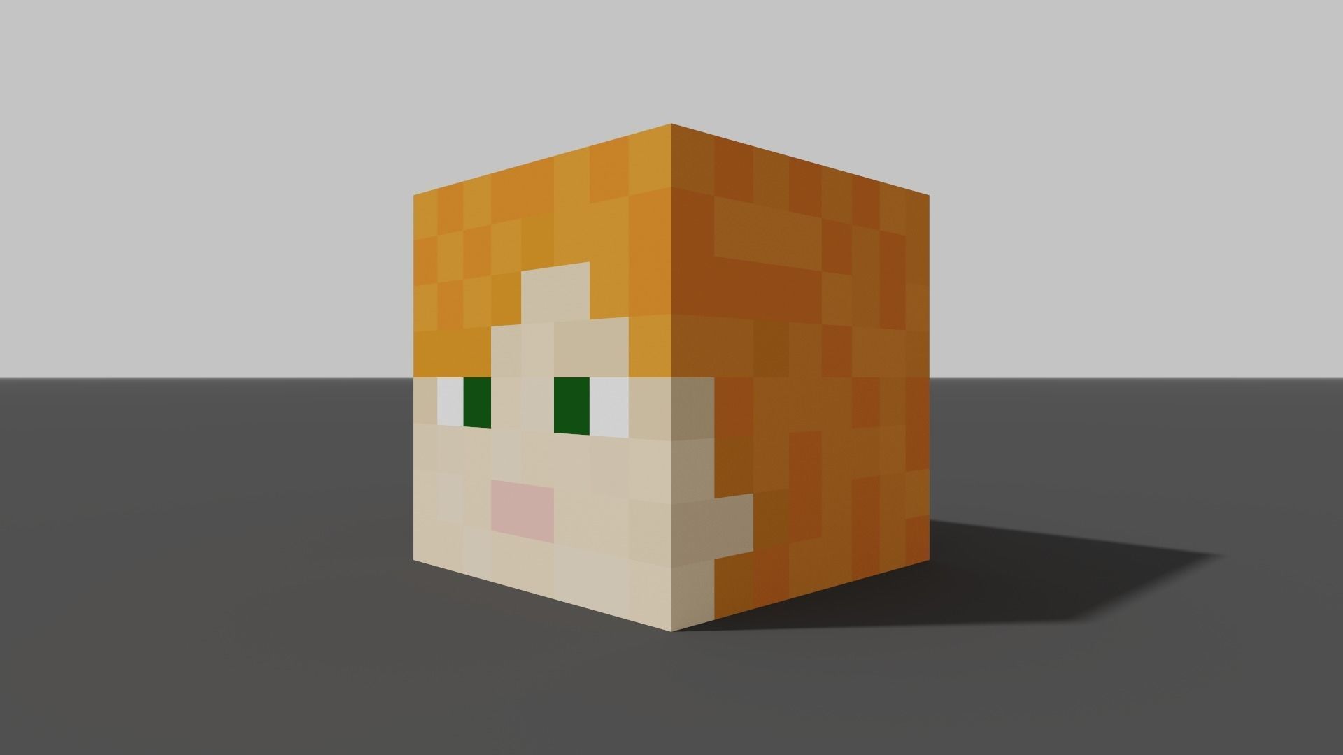 3D model MineCraft Alex head model VR / AR / low-poly | CGTrader