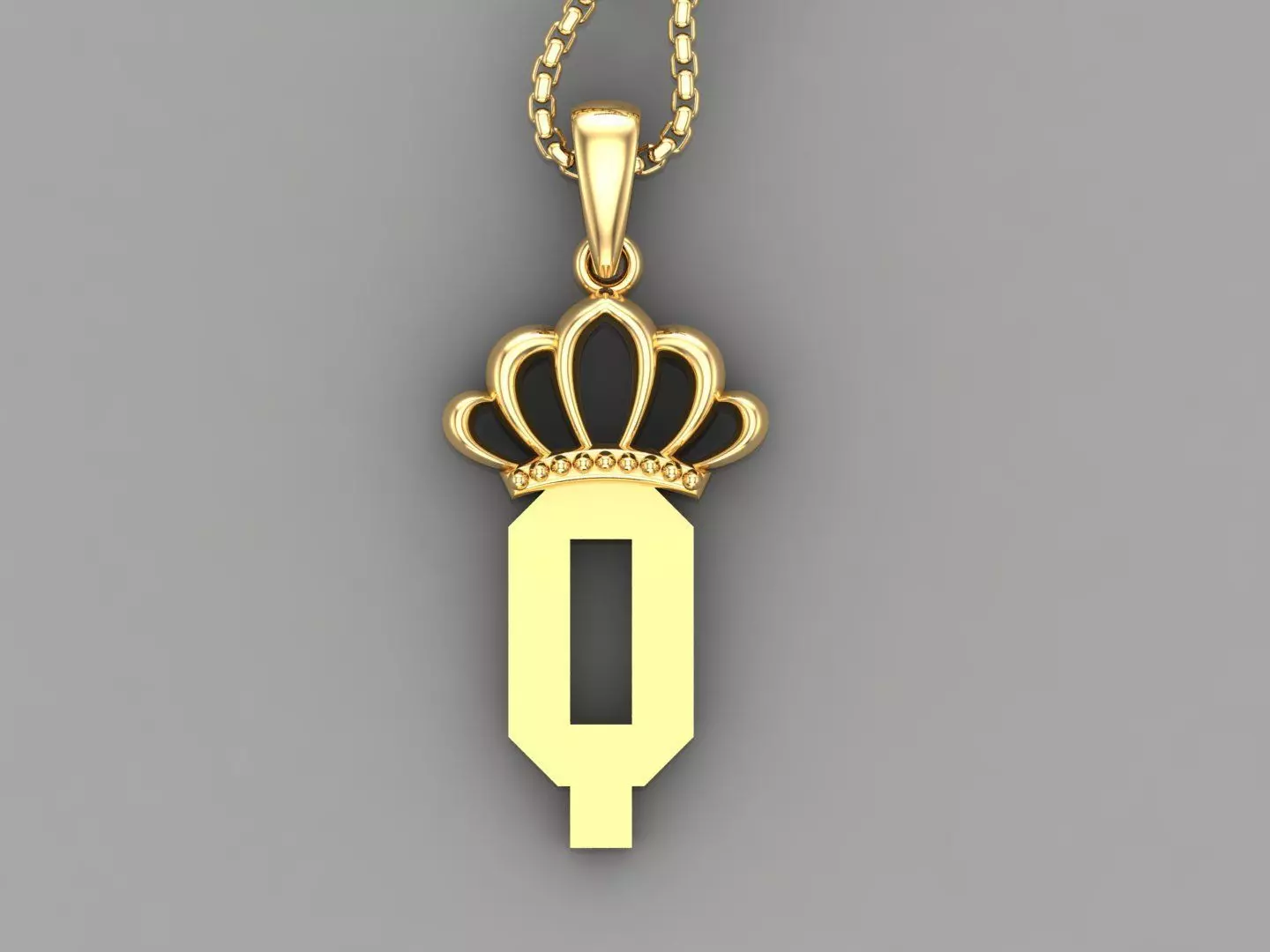 Q Crown initail Letter 3D model 3D printable | CGTrader