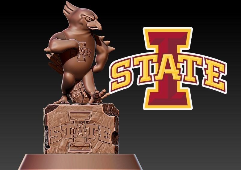 IOWA STATE CYCLONES FOOTBALL MASCOT STATUE DESTOP - 3D PRINT 3D model ...