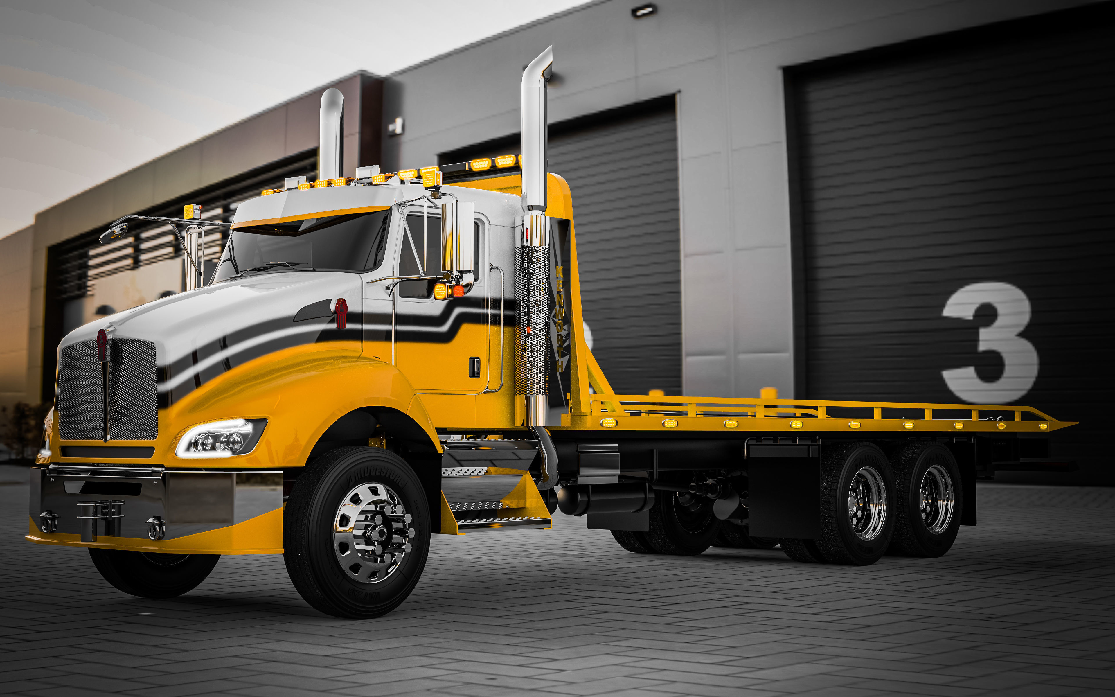 Kenworth T460 Tow Truck 3D model | CGTrader