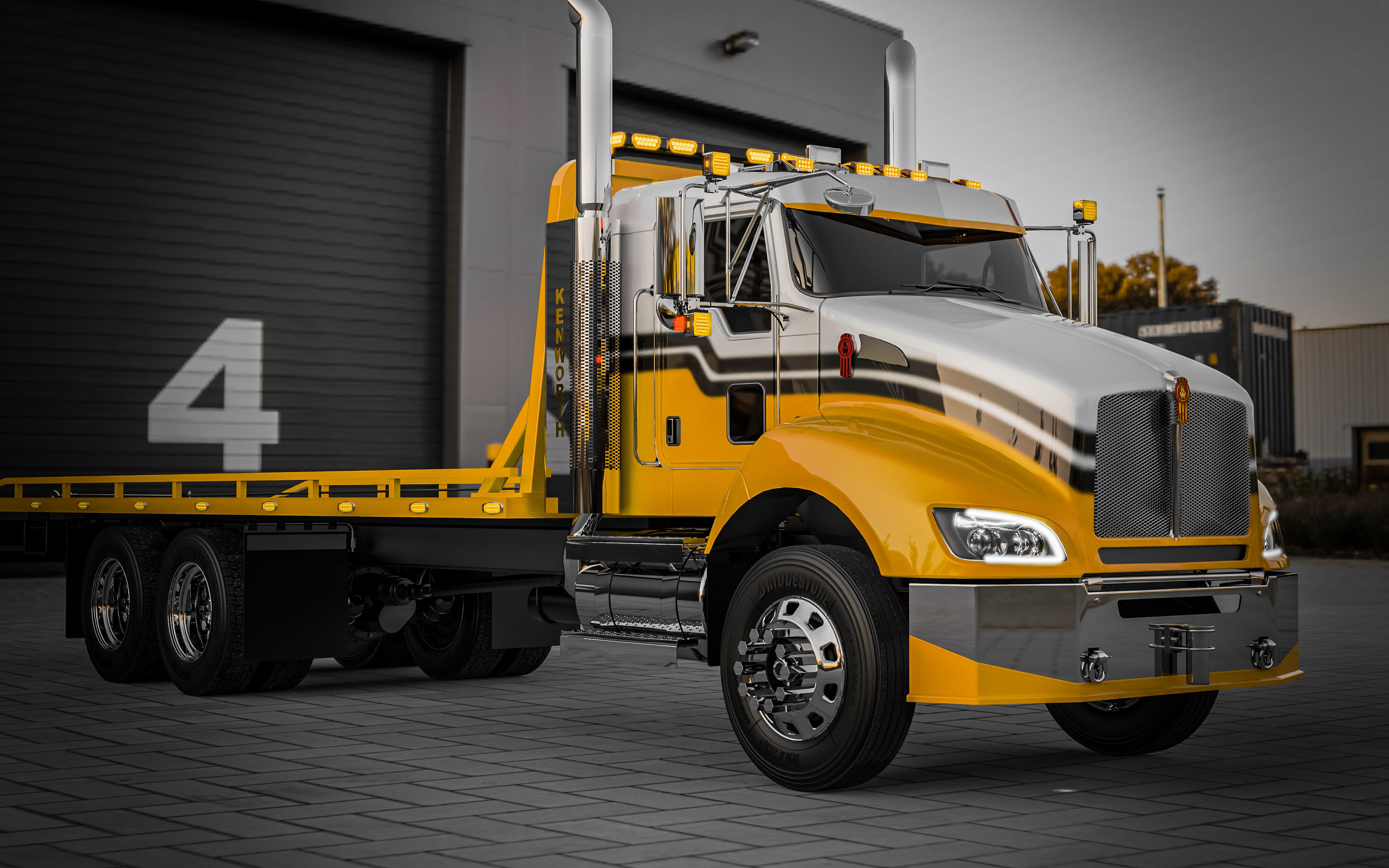Kenworth T460 Tow Truck 3D model | CGTrader