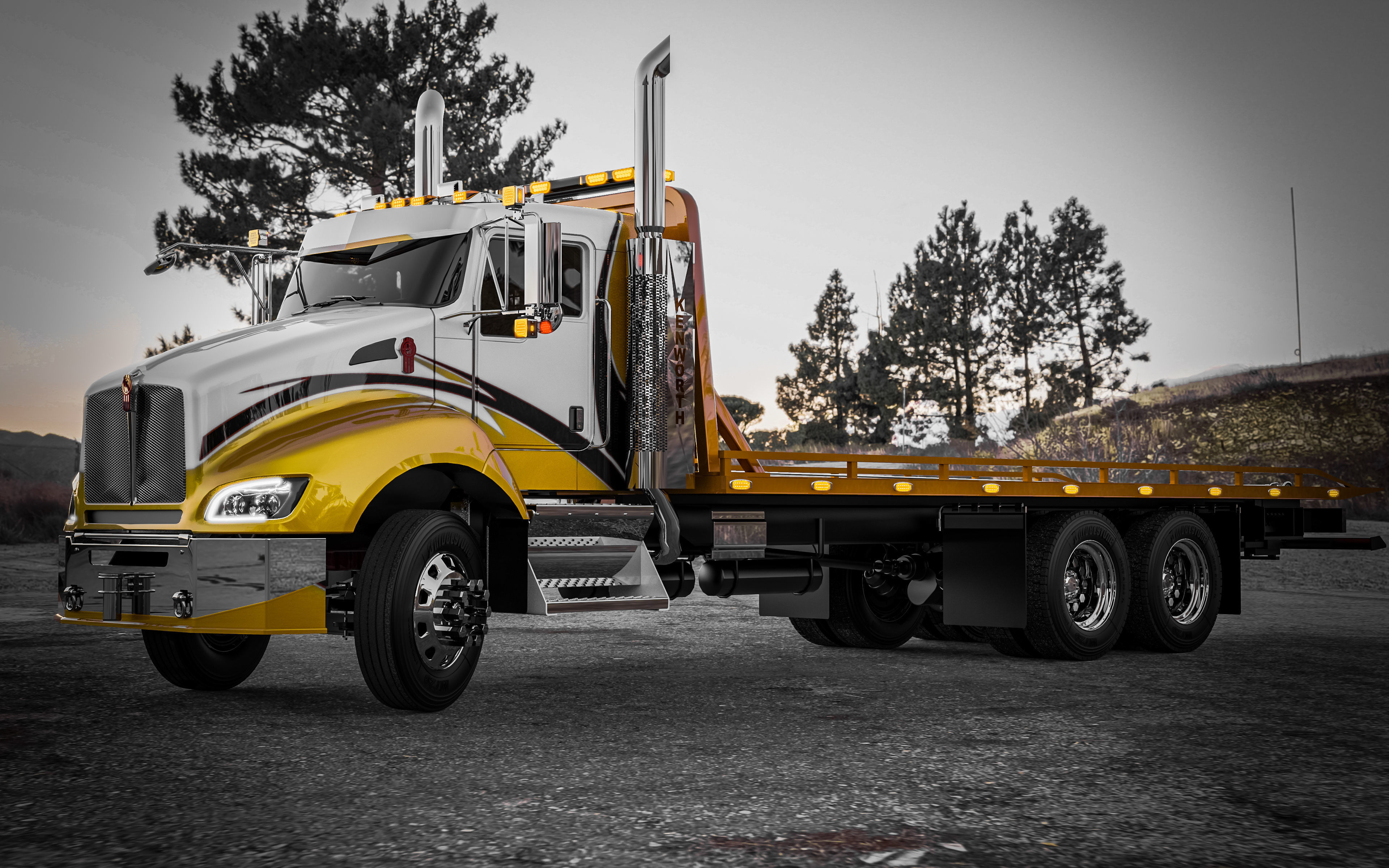 Kenworth T460 Tow Truck 3D model | CGTrader