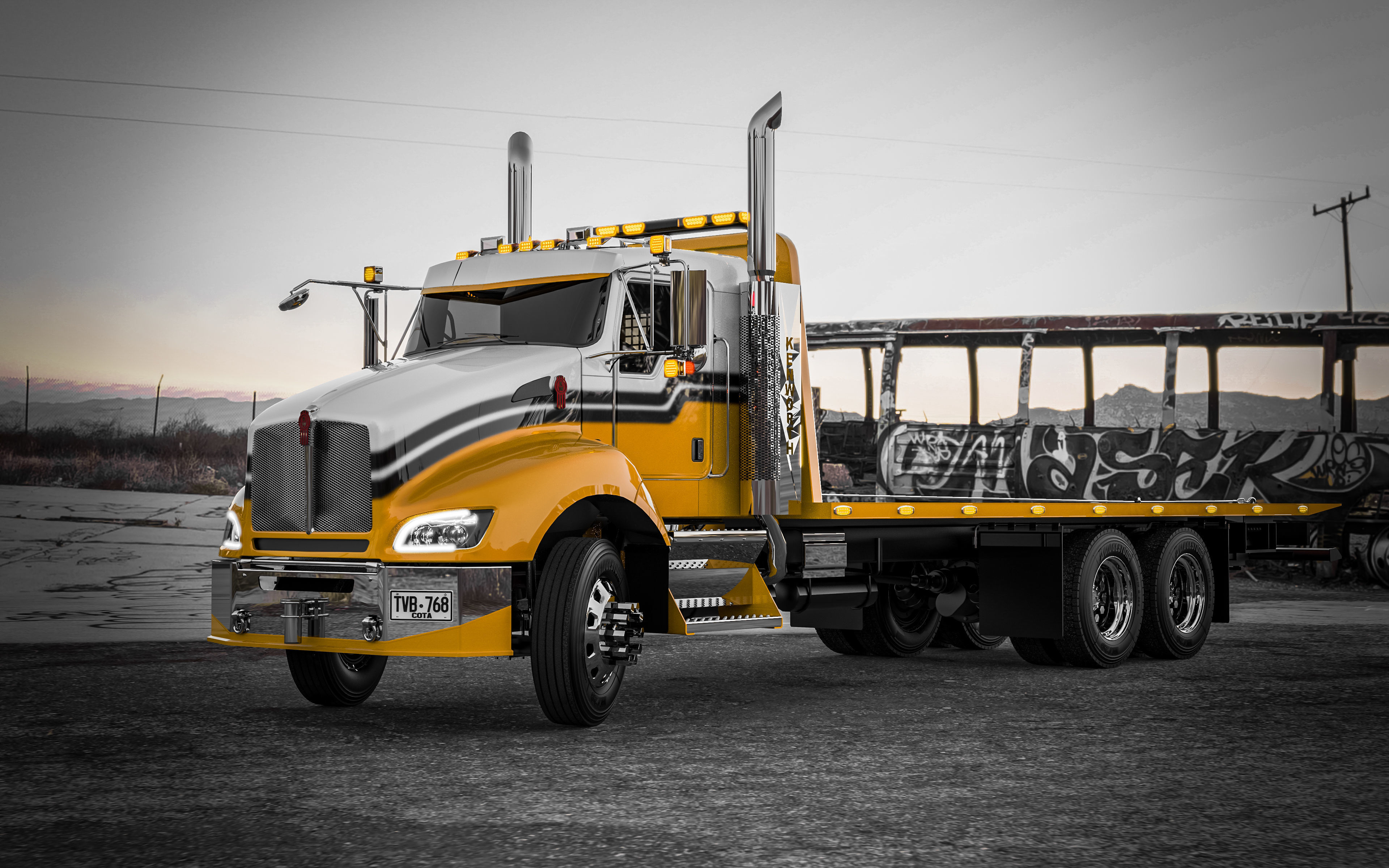 Kenworth T460 Tow Truck 3D model | CGTrader