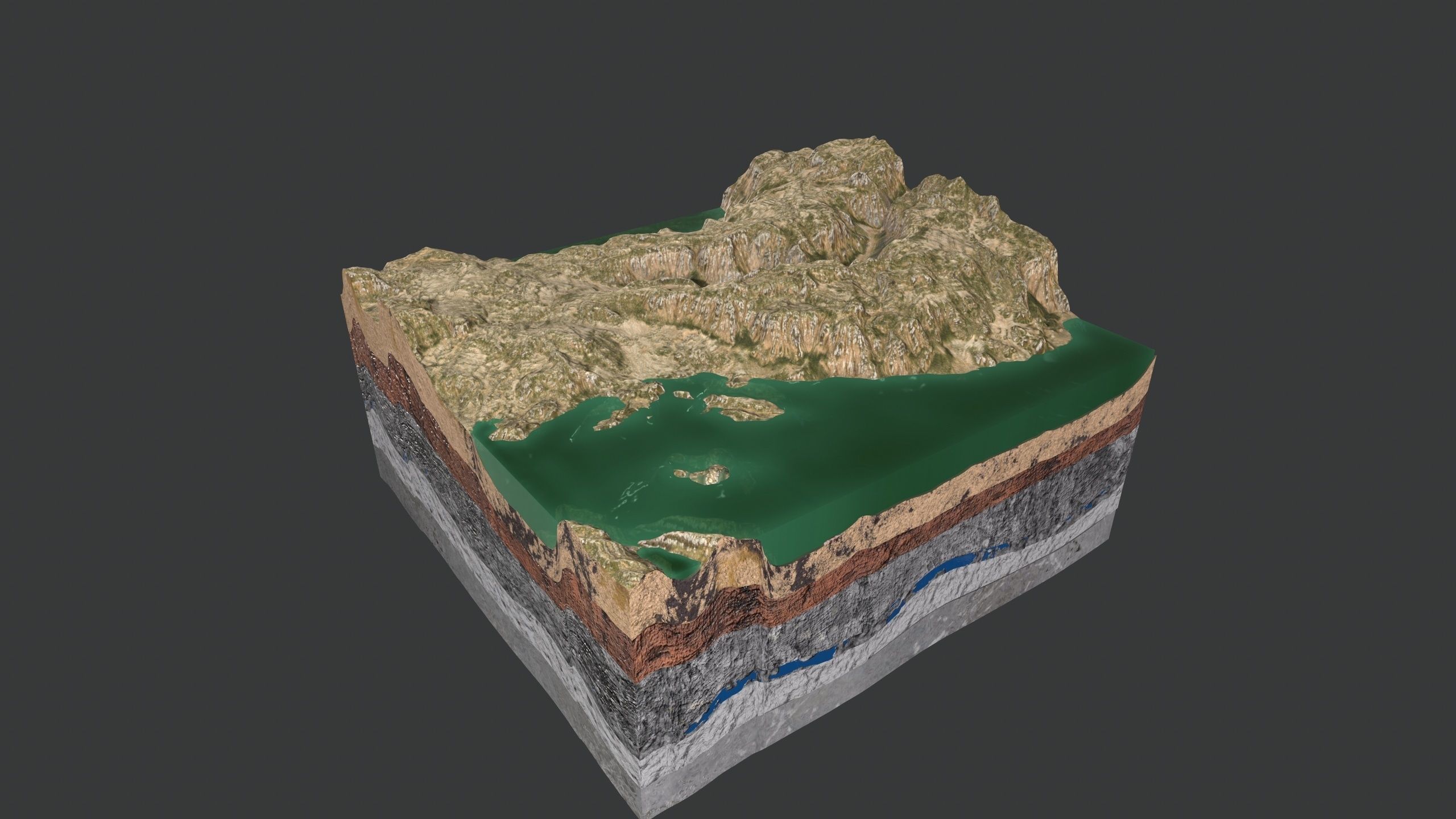 3D model mountain structure VR / AR / low-poly rigged animated | CGTrader