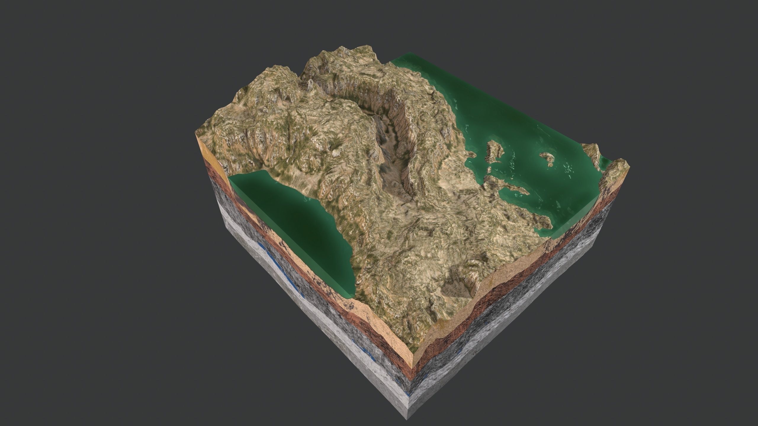 3D model mountain structure VR / AR / low-poly | CGTrader