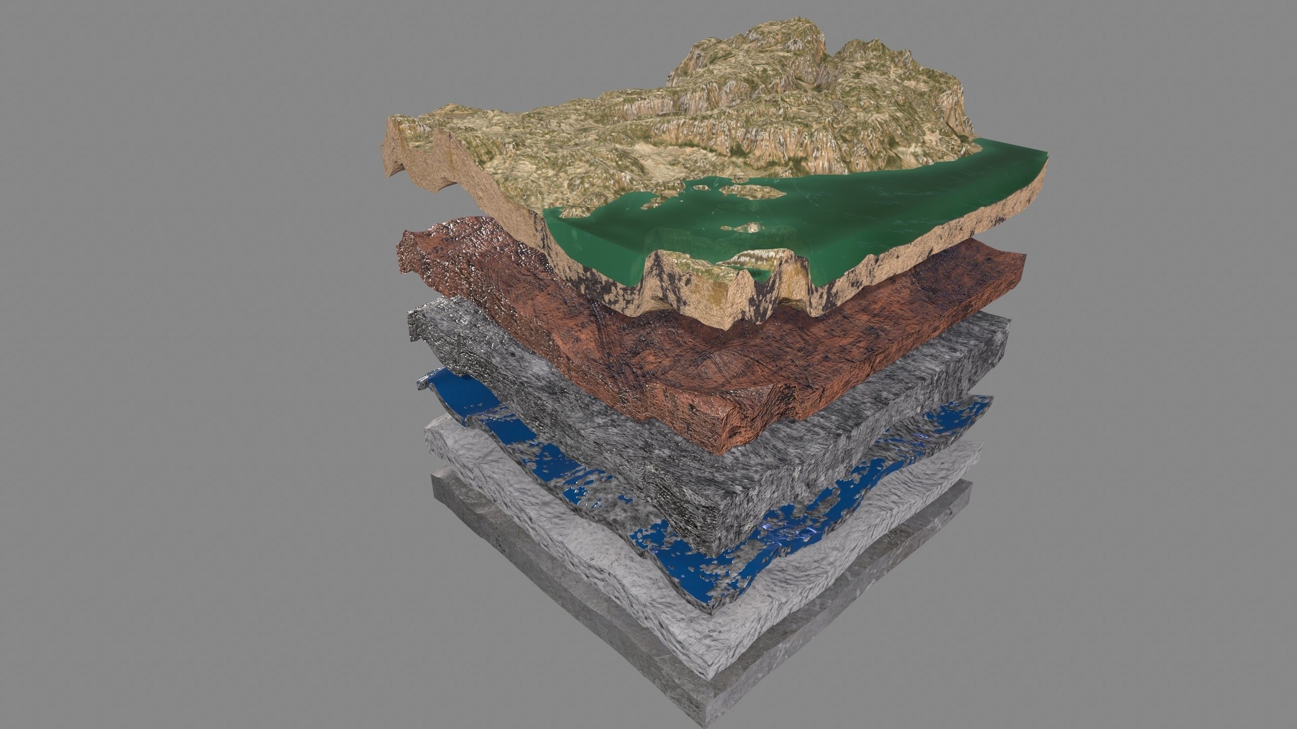 3D model mountain structure VR / AR / low-poly rigged animated | CGTrader