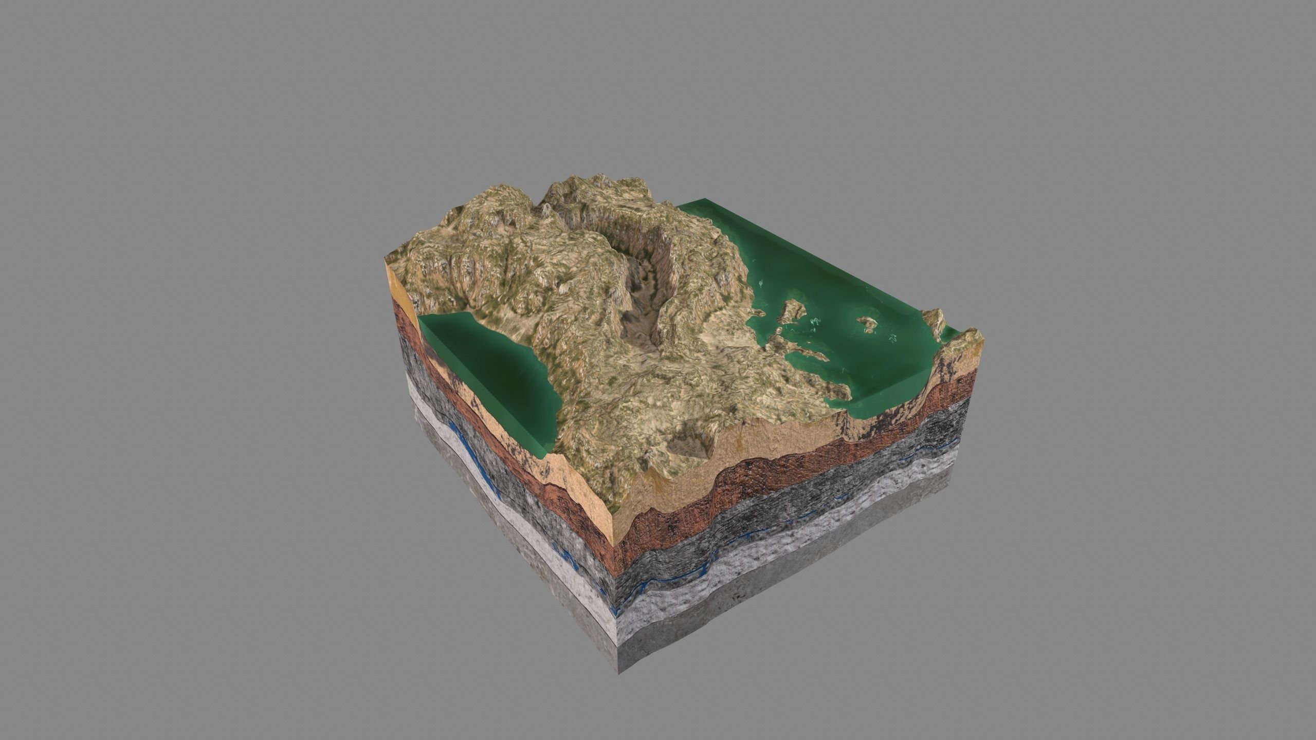 3D model mountain structure VR / AR / low-poly rigged animated | CGTrader