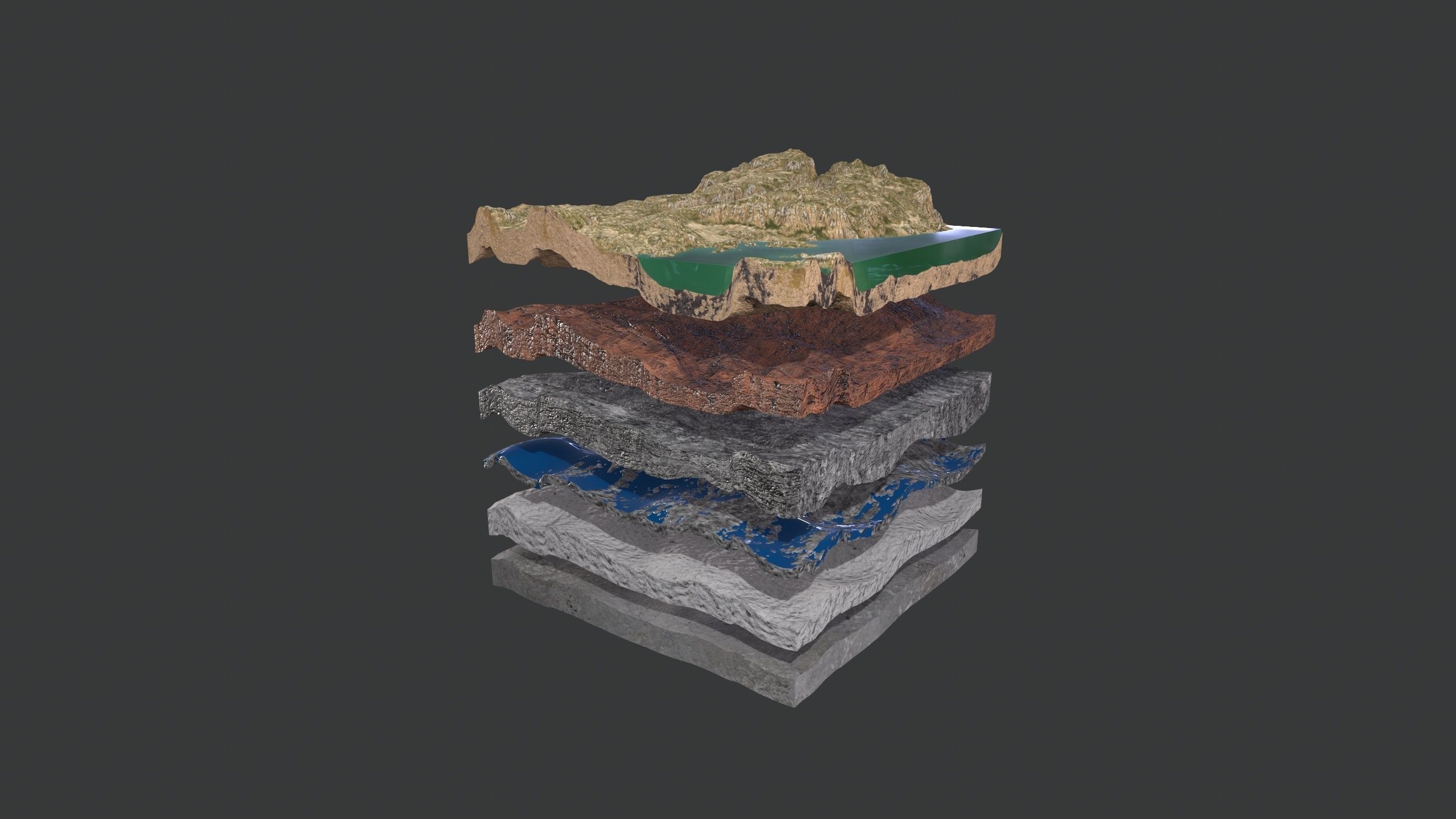 3D model mountain structure VR / AR / low-poly rigged animated | CGTrader