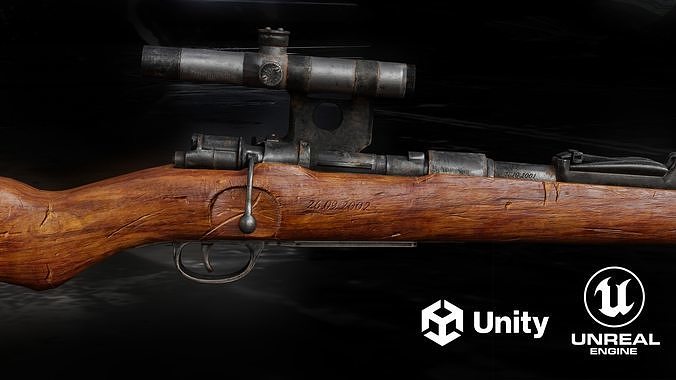 3D model KARBINER 98K VR / AR / low-poly | CGTrader