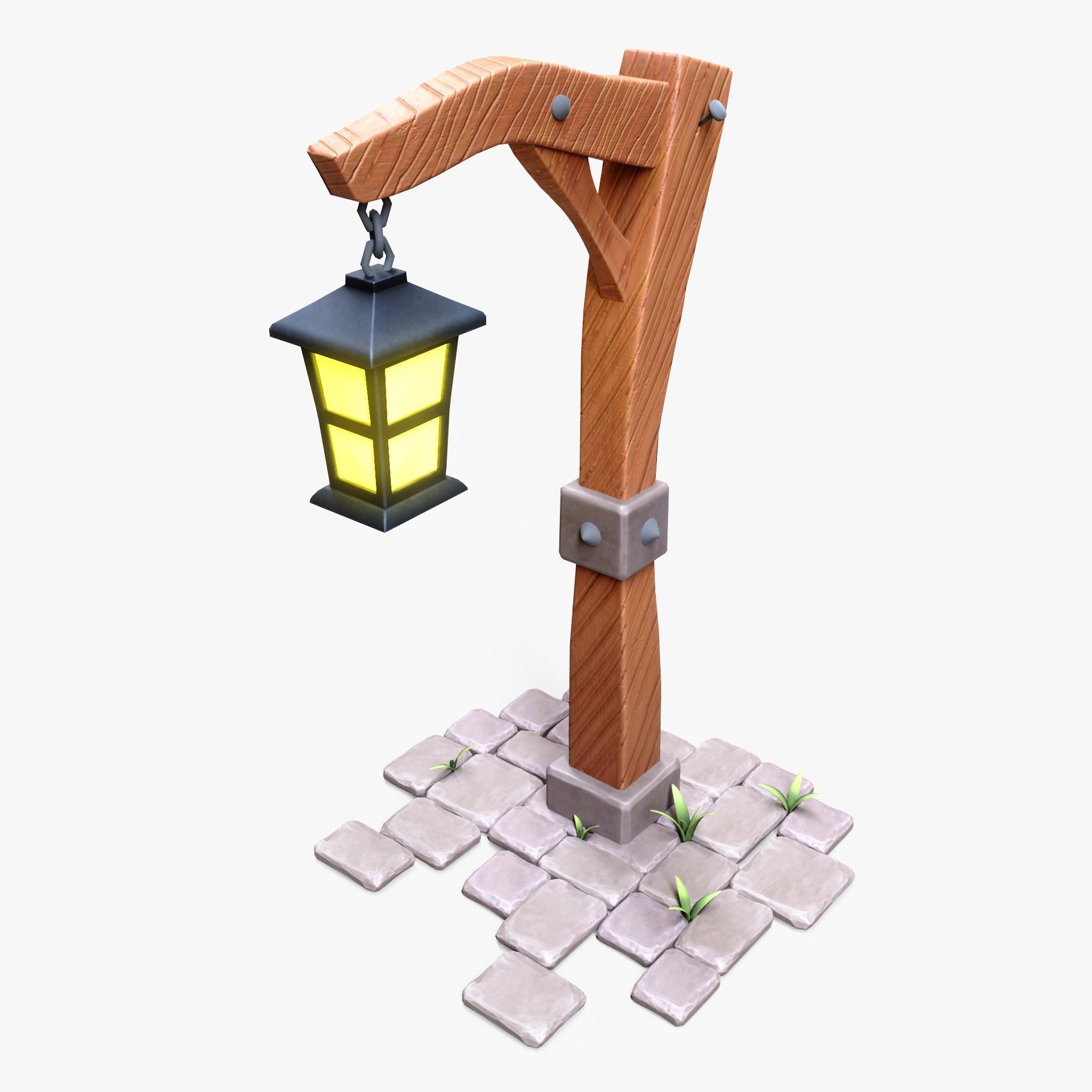 3D model Stylized Wooden Lantern VR / AR / low-poly | CGTrader