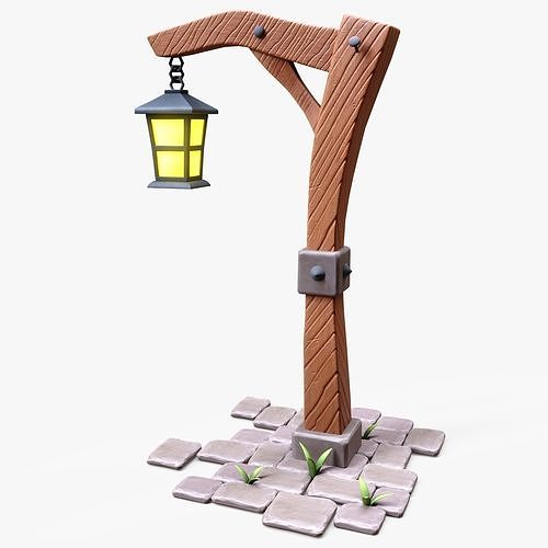 3D model Stylized Wooden Lantern VR / AR / low-poly | CGTrader