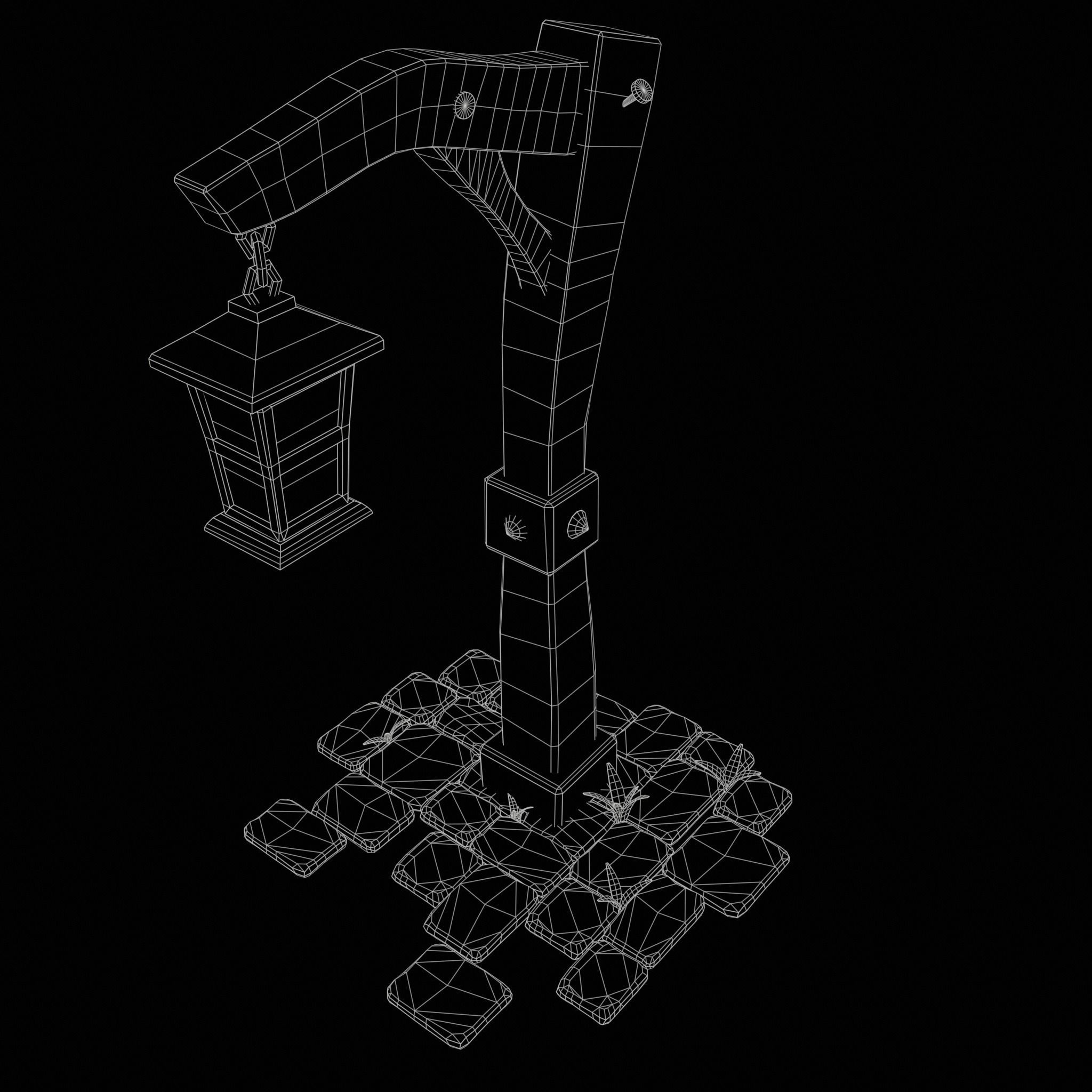 3D model Stylized Wooden Lantern VR / AR / low-poly | CGTrader