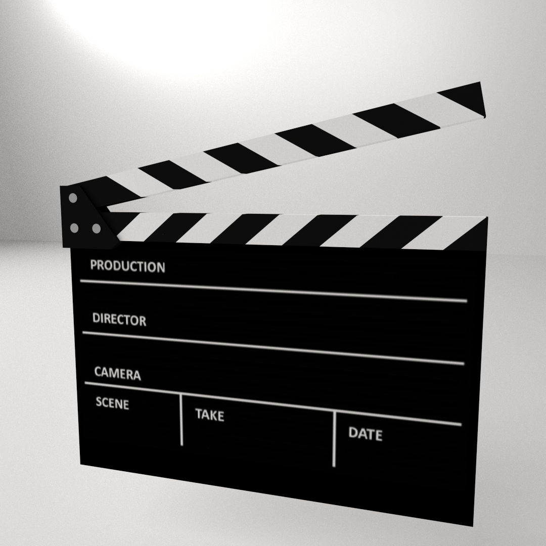 Clapperboard 3D Model .3ds .fbx .blend .dae - CGTrader.com