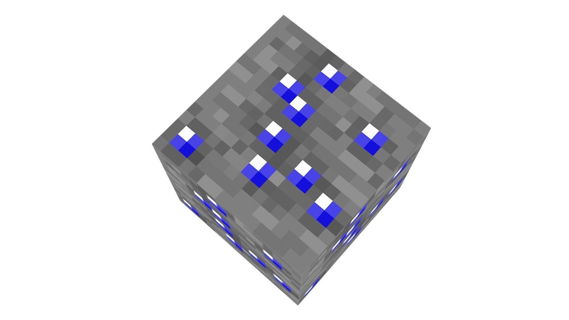 Minecraft Sapphire 3D model | CGTrader