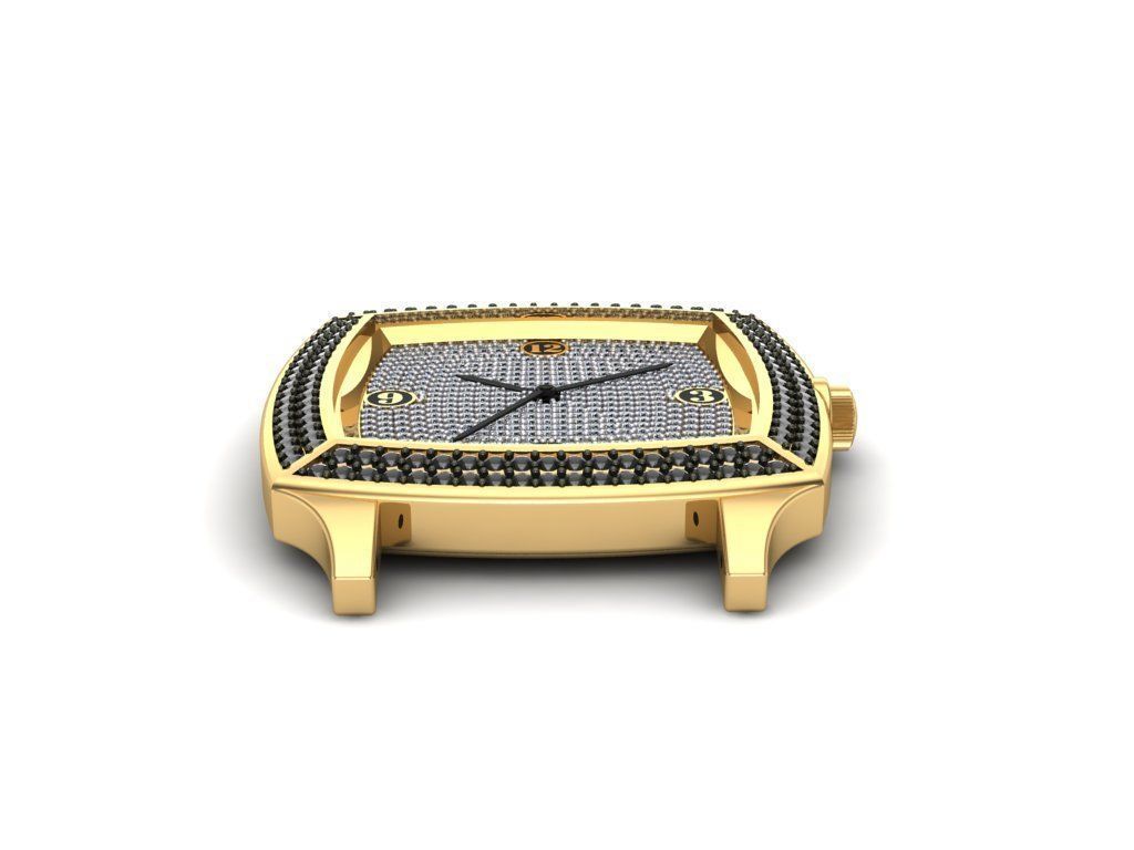 Diamond Wrist Watch 3D model 3D printable | CGTrader