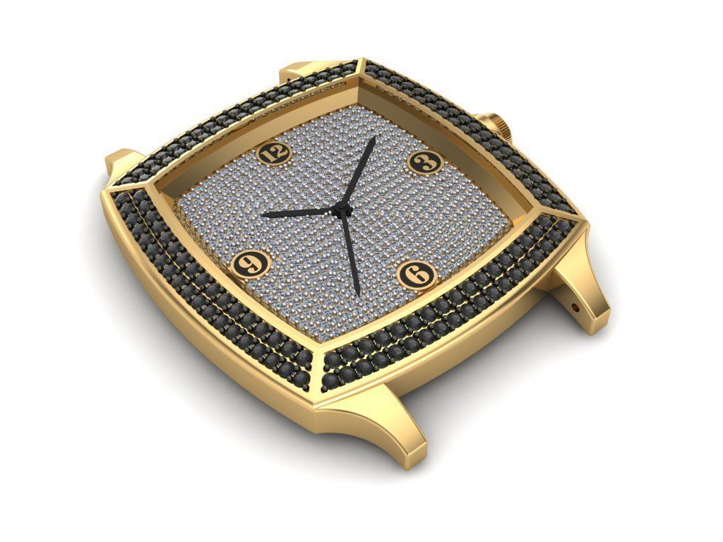 Diamond Wrist Watch 3D model 3D printable | CGTrader