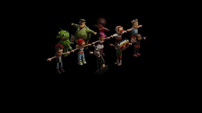 3D model subway surfer characters VR / AR / low-poly | CGTrader