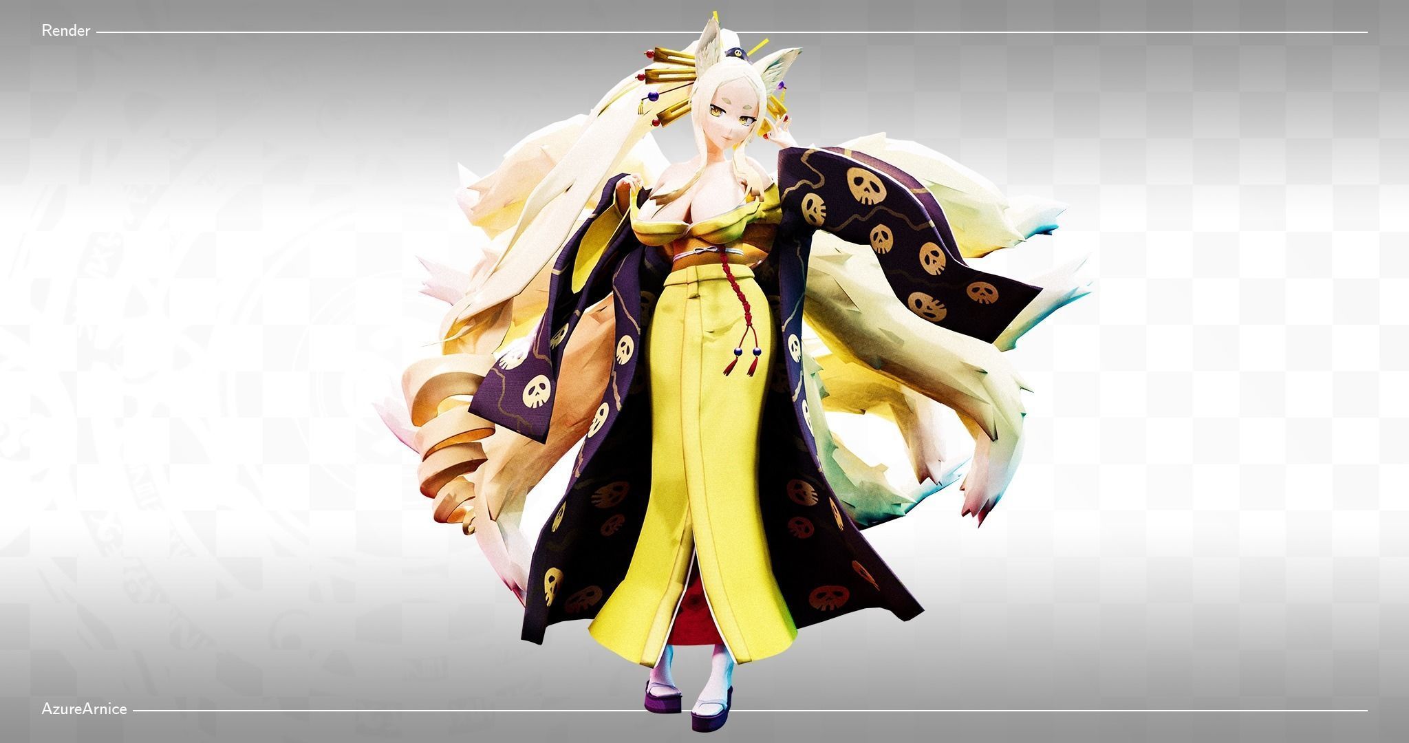 3D model Highschool DxD - Yasaka MMD Model VR / AR / low-poly | CGTrader