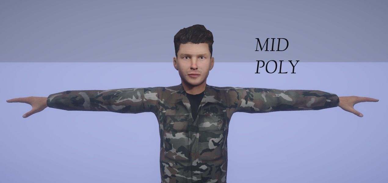 3D model Soldier With LODs VR / AR / low-poly | CGTrader