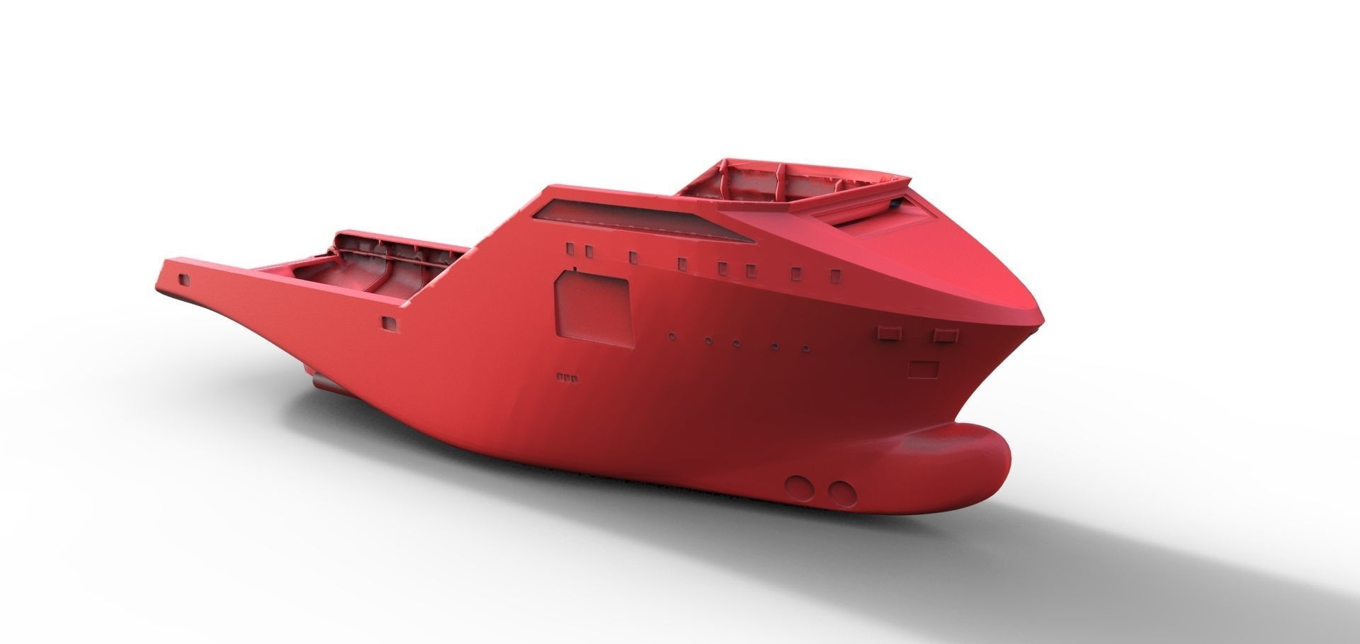 Hull for ocean tug 3D model 3D printable | CGTrader