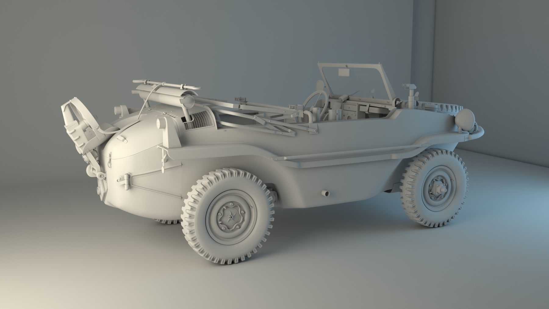 Volkswagen Schwimmwagen 3D model 3D printable | CGTrader