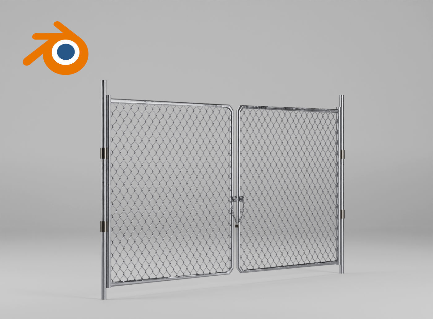 Military fence gate mesh fence metal 3D model | CGTrader