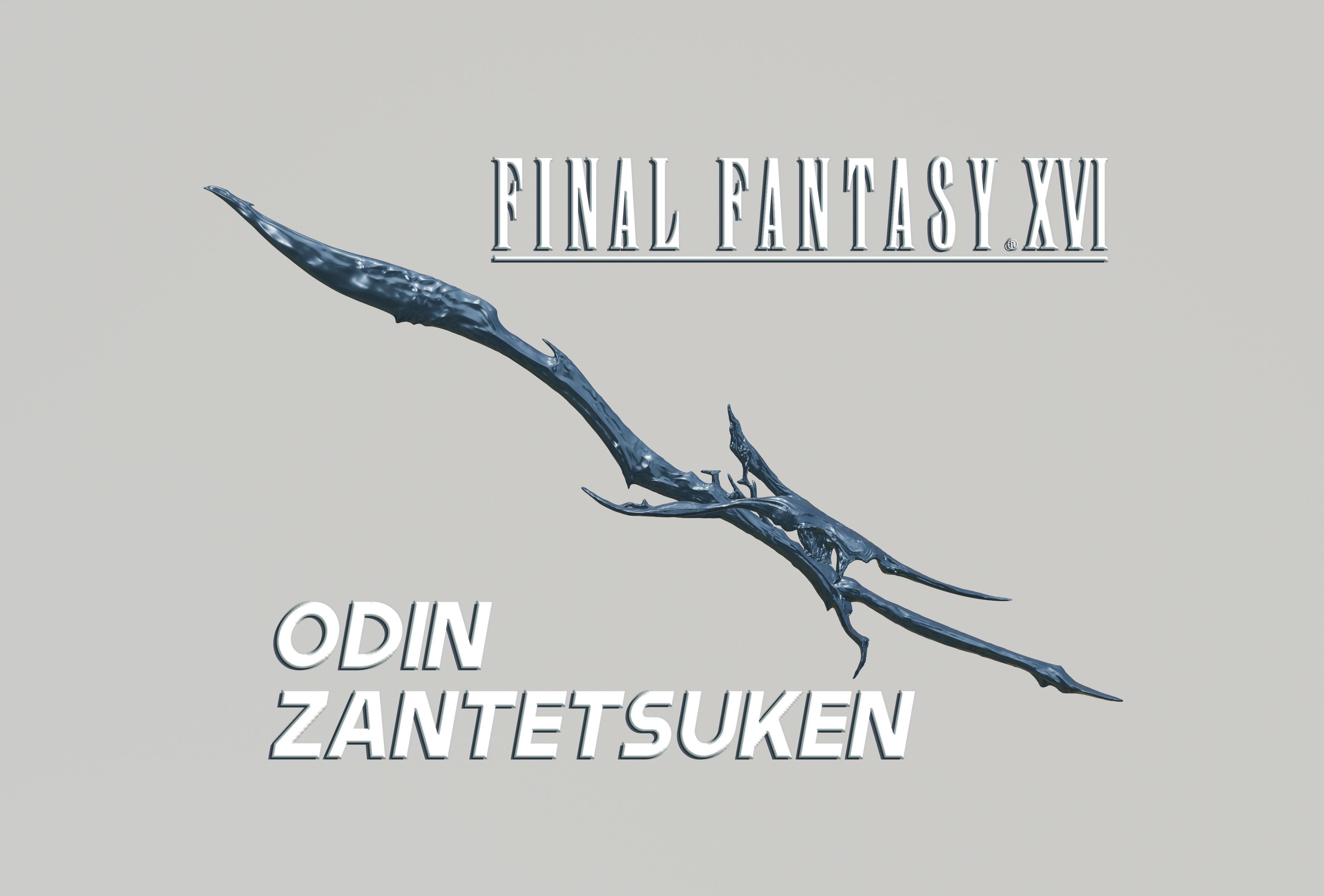 Final Fantasy XVI - Odin Zantetsuken Sword 3D model 3D printable | CGTrader