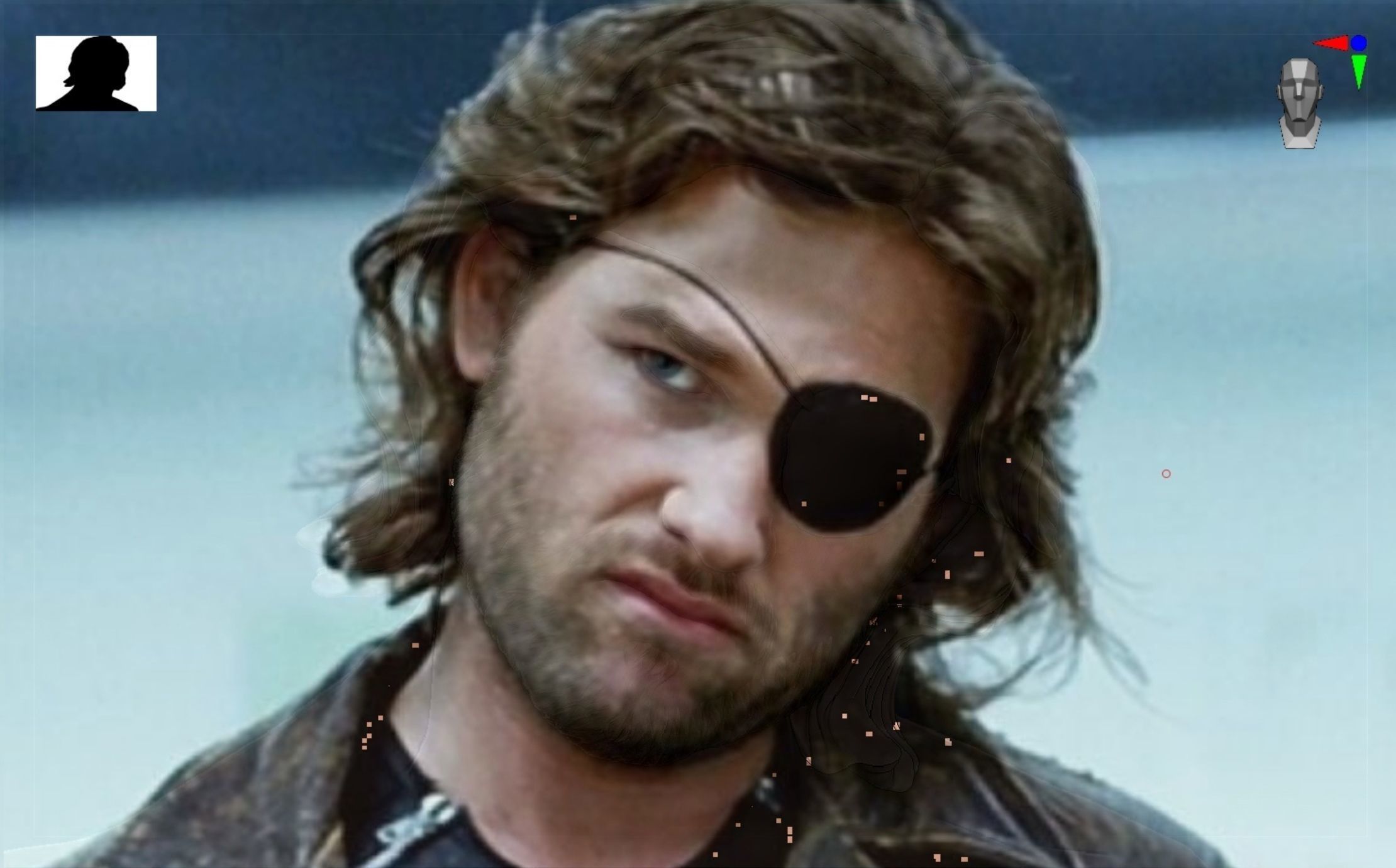 Kurt Russell head SD Bob Snake Plissken 3D model 3D printable | CGTrader