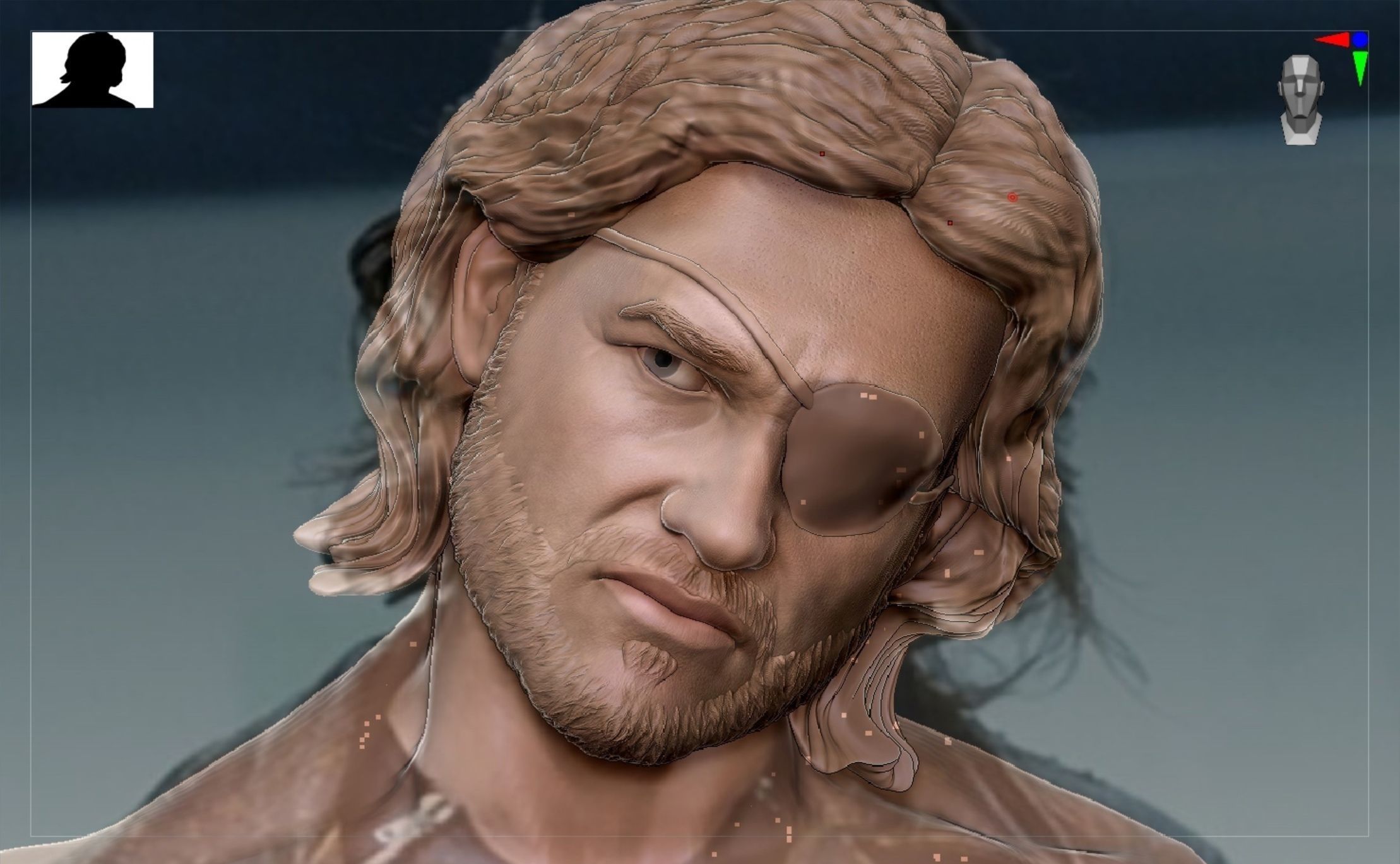 Kurt Russell head SD Bob Snake Plissken 3D model 3D printable | CGTrader