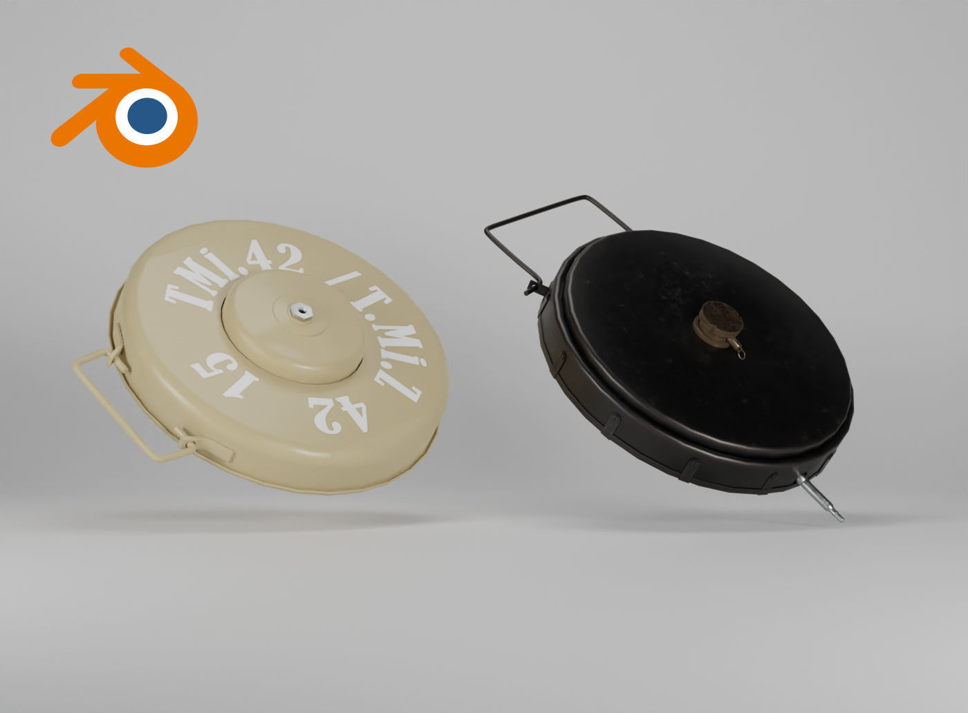 Military landmine anti-personnel anti-tank mine 3D model | CGTrader