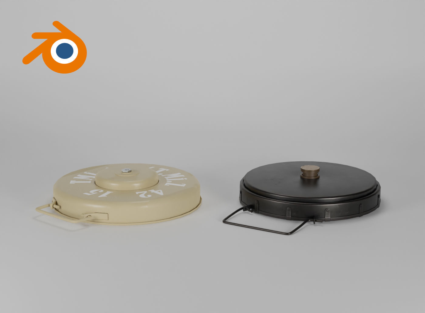 Military landmine anti-personnel anti-tank mine 3D model | CGTrader
