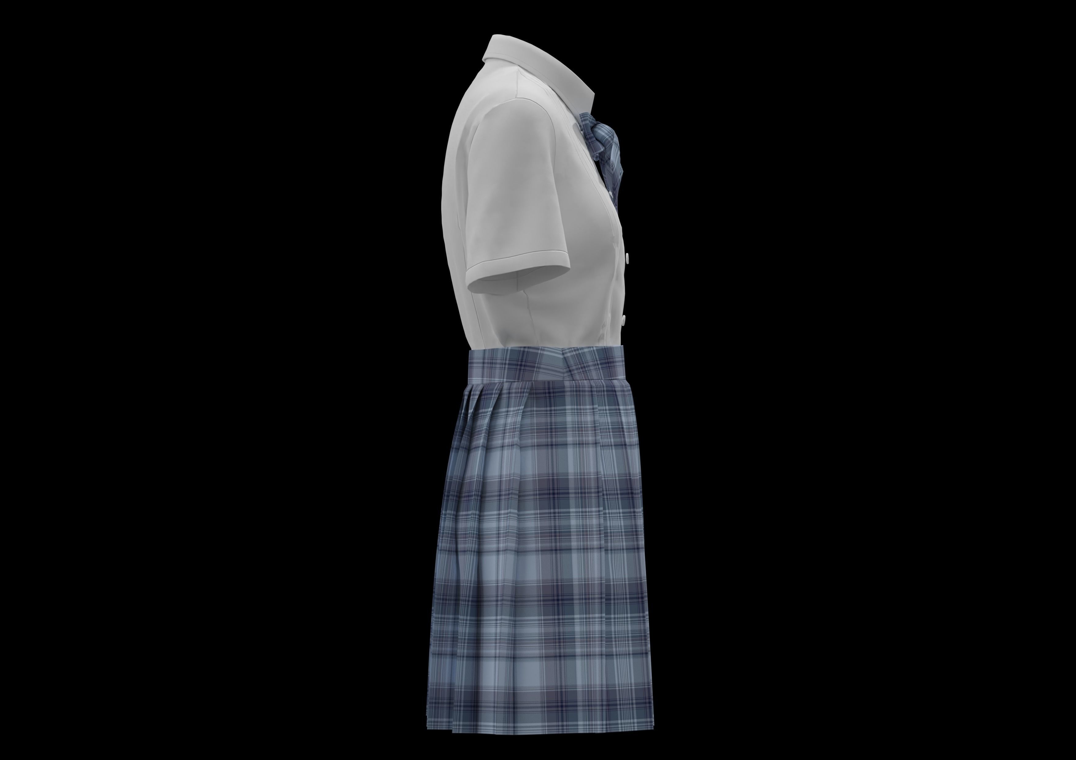 Jk School Uniform free VR / AR / low-poly 3D model | CGTrader